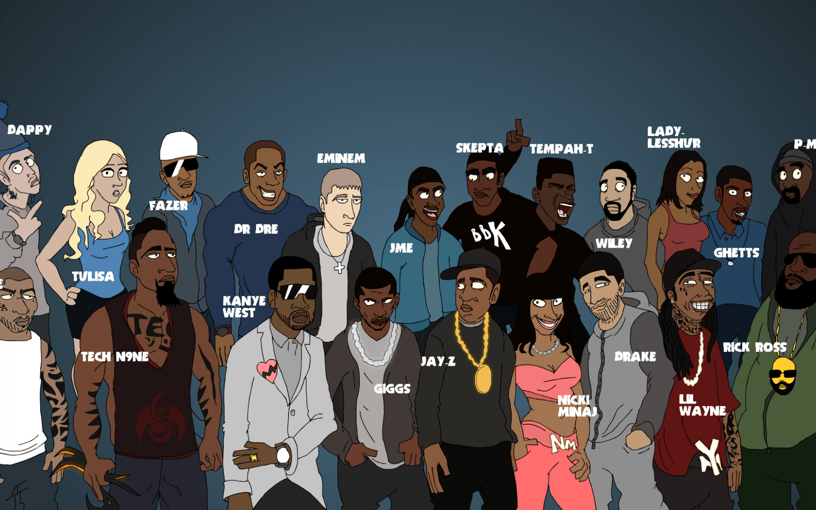 Rappers Cartoons Wallpapers - Wallpaper Cave