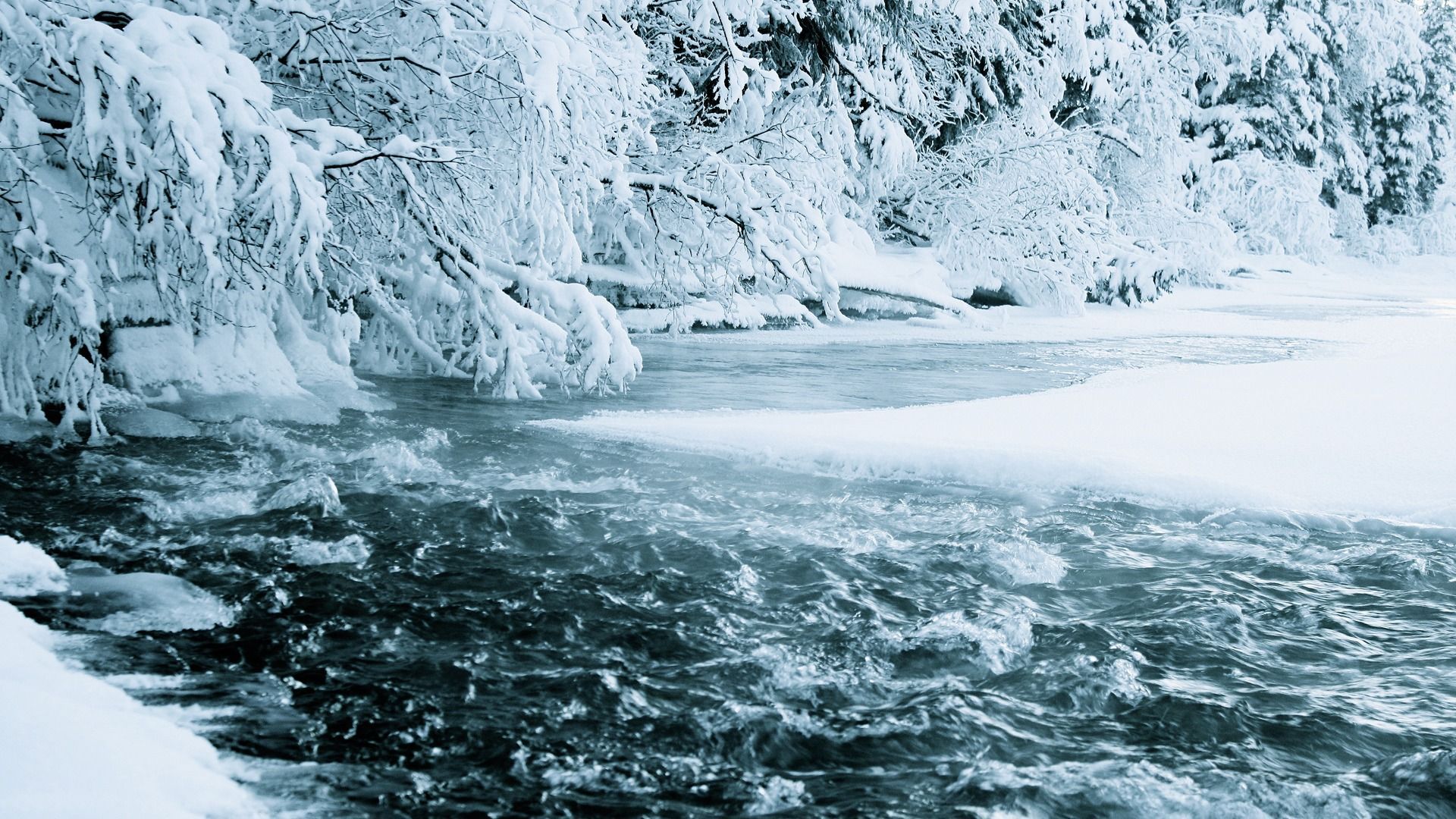 Winter River Wallpapers - Wallpaper Cave