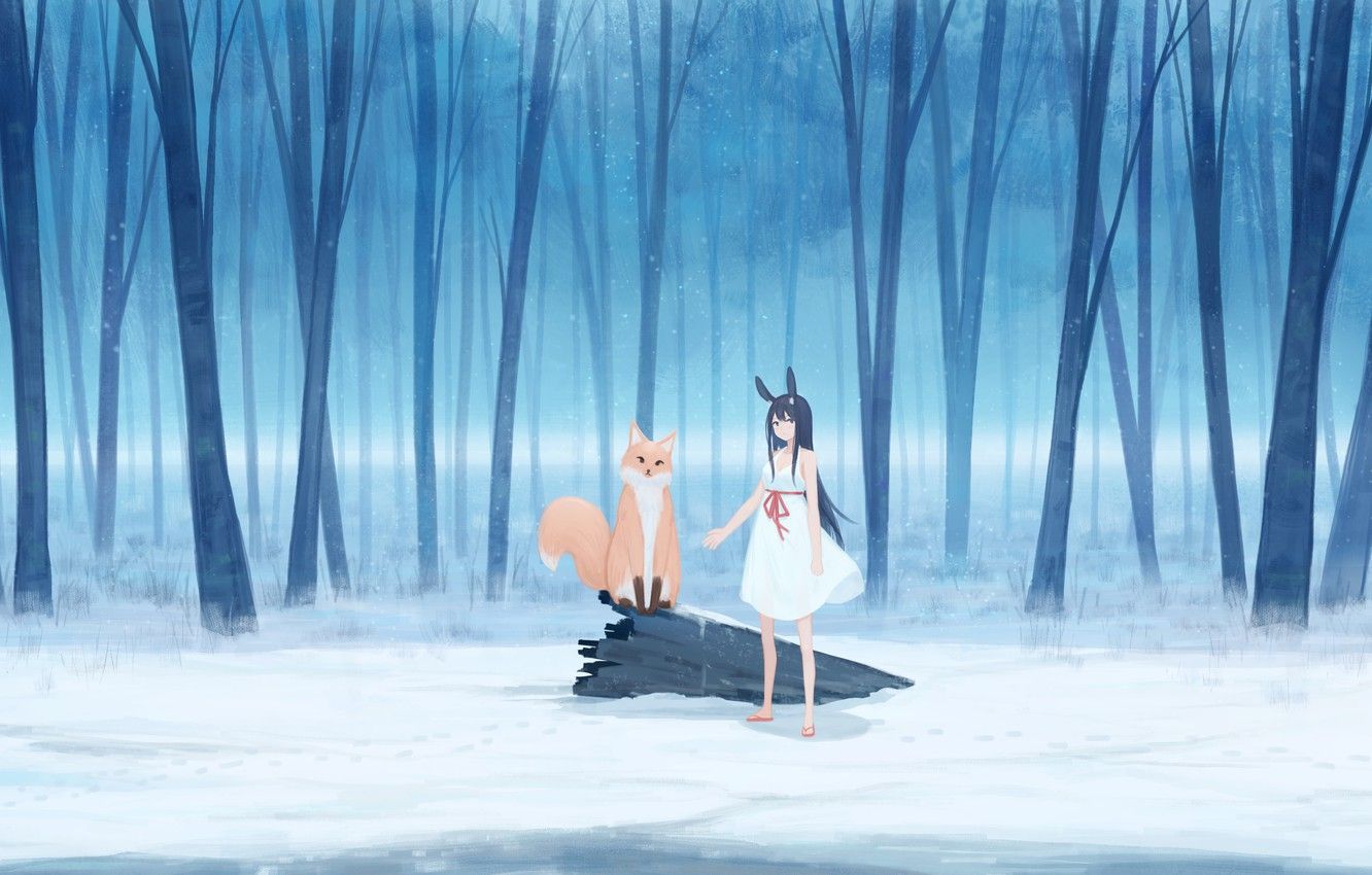 Snow Fox Girl Wallpapers - Wallpaper Cave