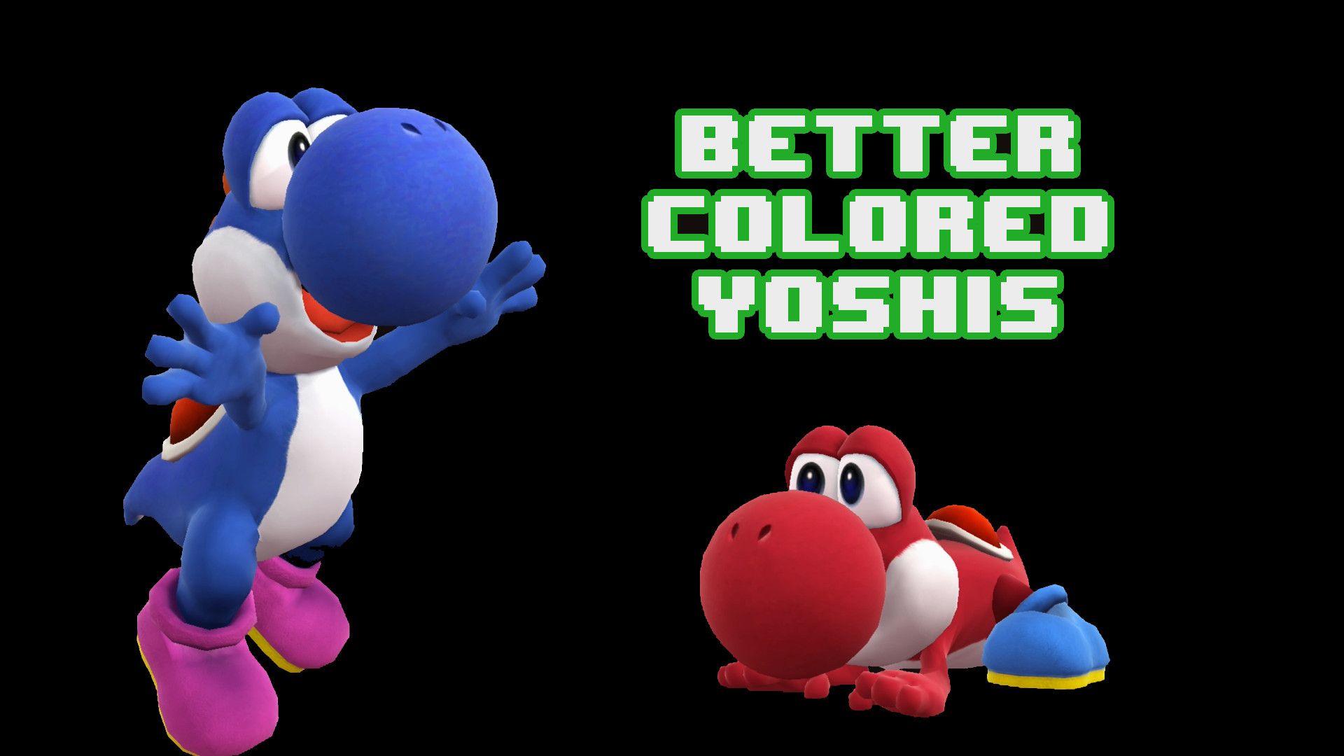 Pink Yoshi Blue Yoshi Wallpapers - Wallpaper Cave