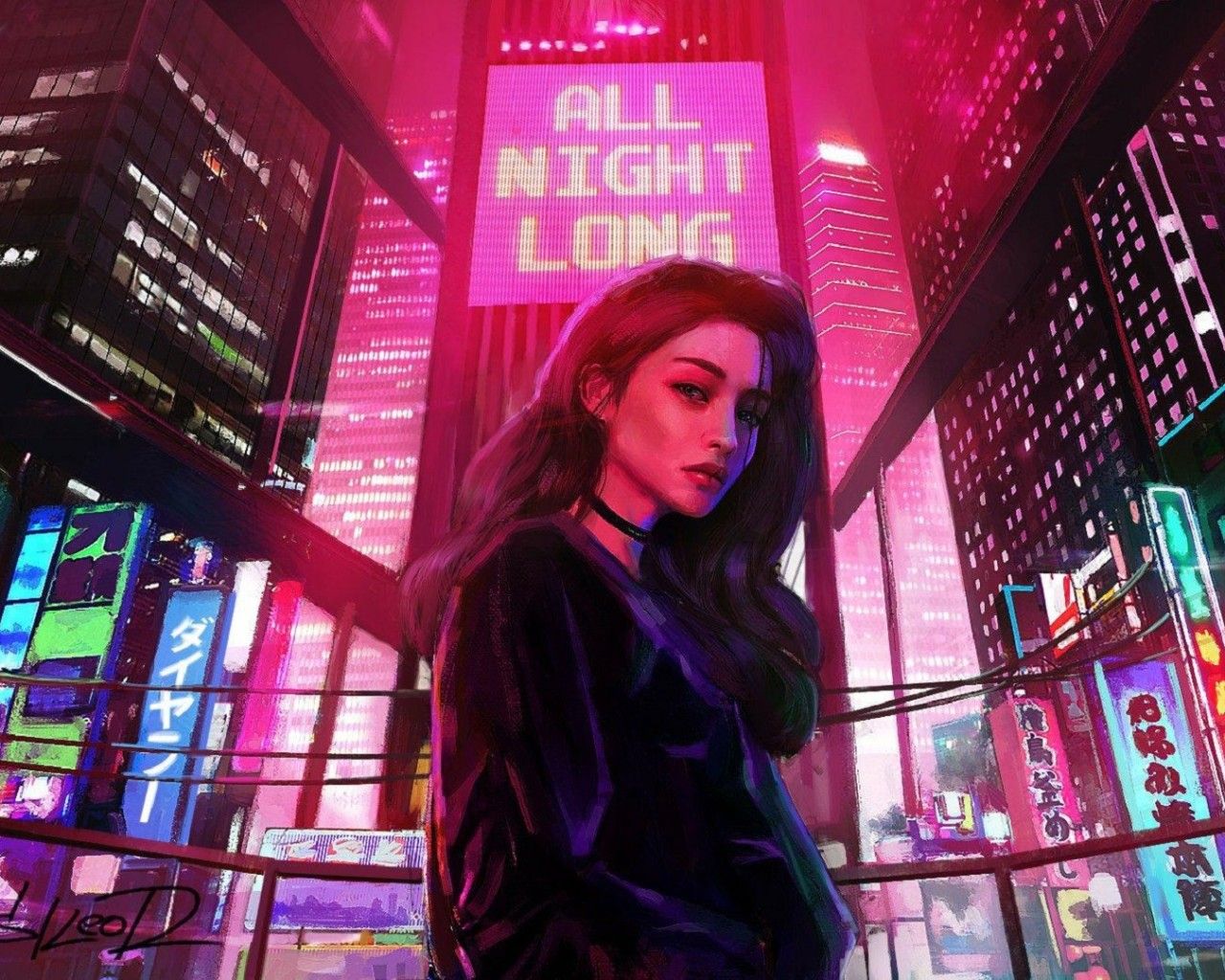 Retro Wave Anime Girl Wallpapers - Wallpaper Cave