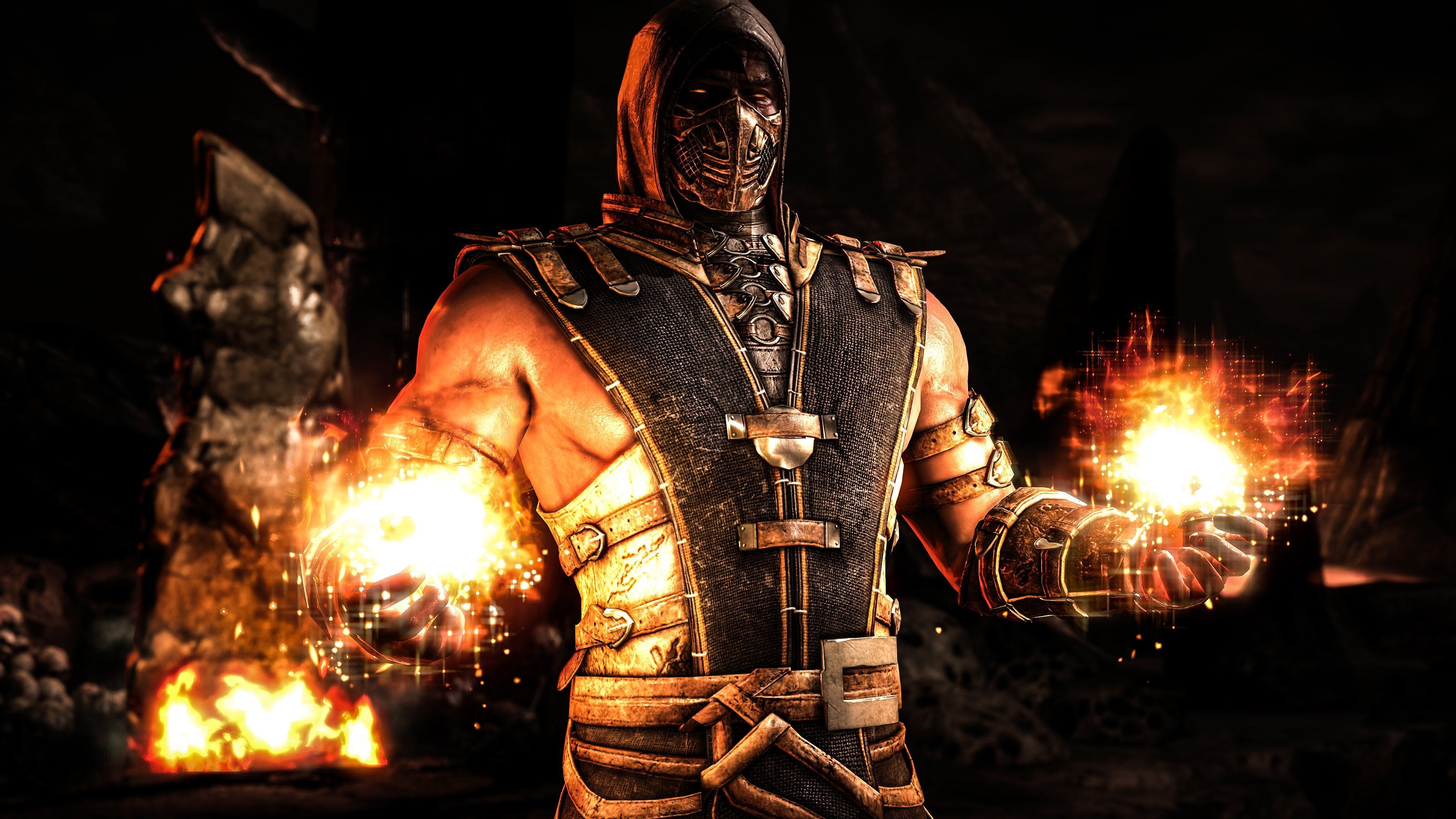 Mortal Kombat Scorpion 4k Desktop Wallpapers Wallpaper Cave