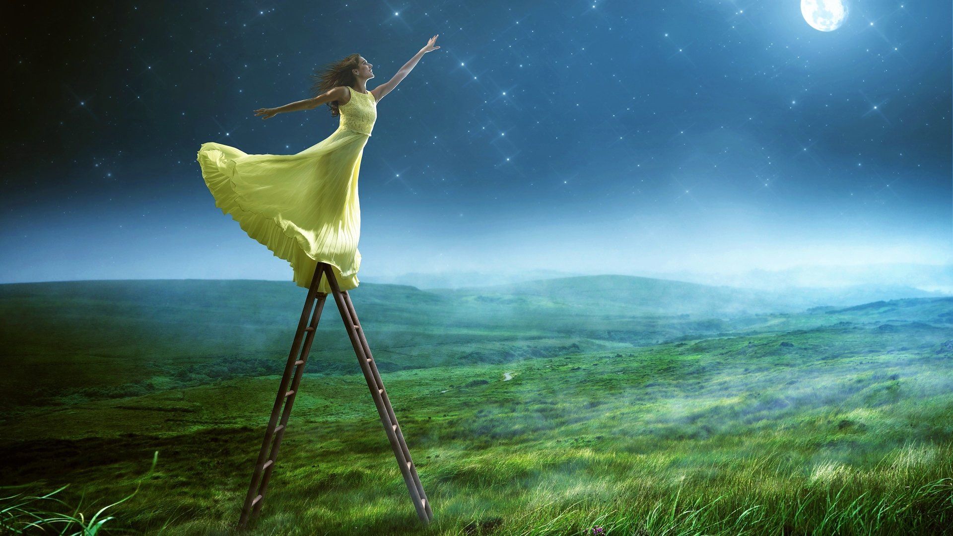 Girl And Ladder Wallpapers - Wallpaper Cave