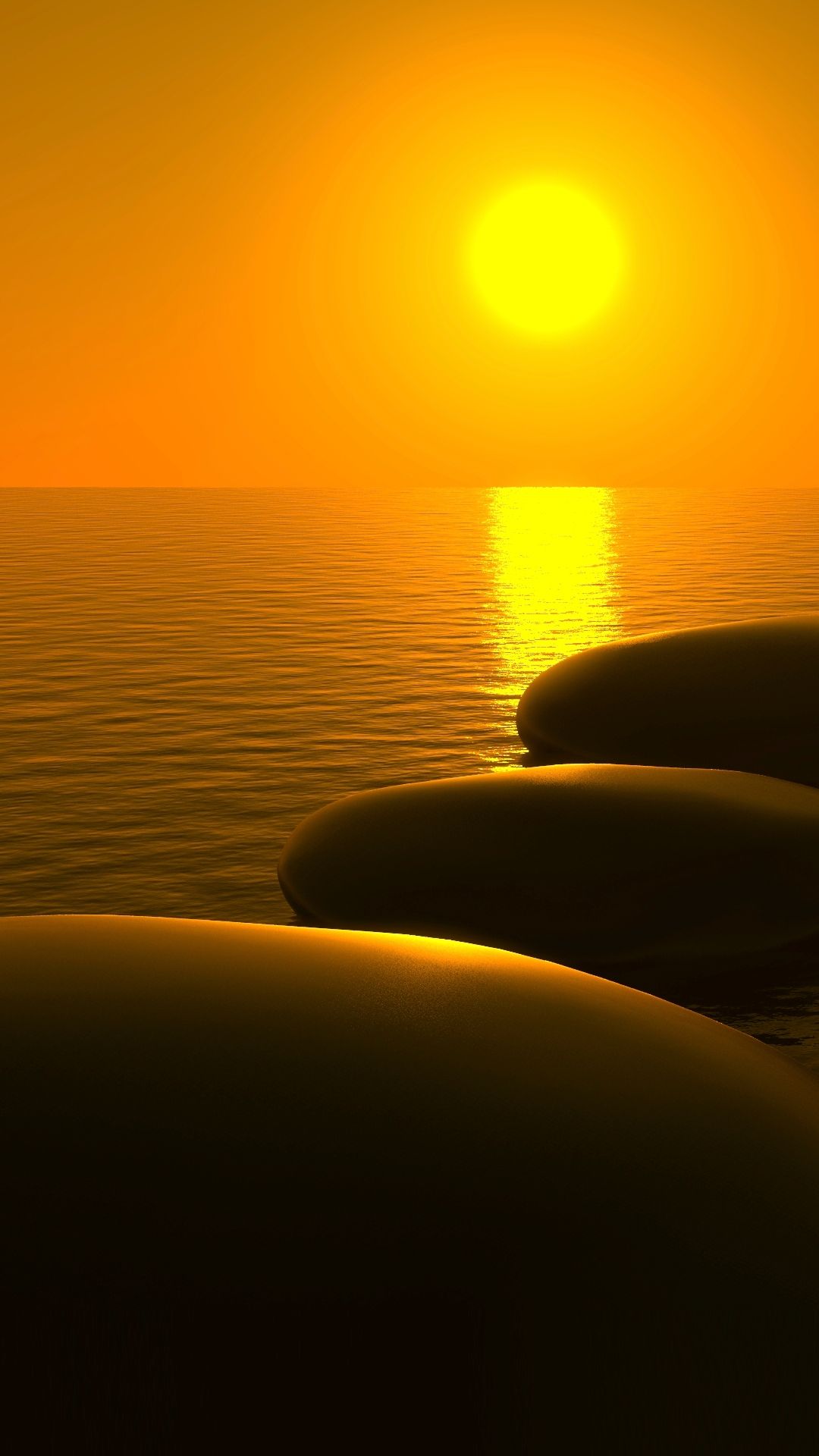 Quiet Sunsets Wallpaper Background Download "A Peaceful Beach Sunset