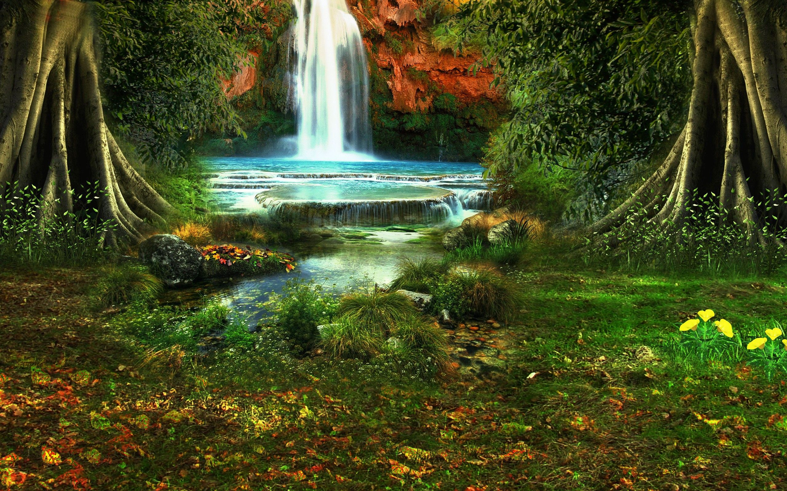 Earth Waterfall Wallpapers - Wallpaper Cave