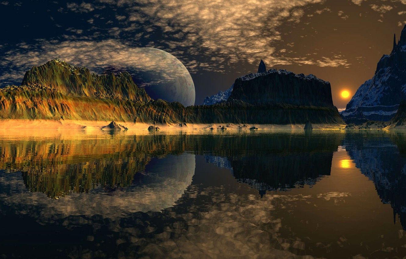 Space Cloud Reflection Wallpapers - Wallpaper Cave