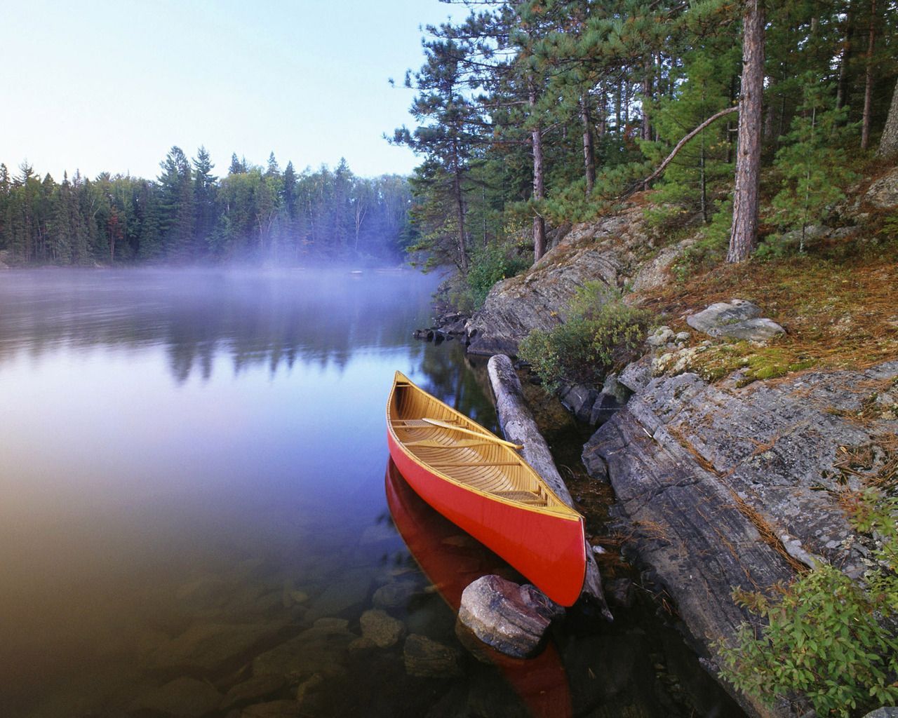 Canoe In Spring Wallpapers - Wallpaper Cave