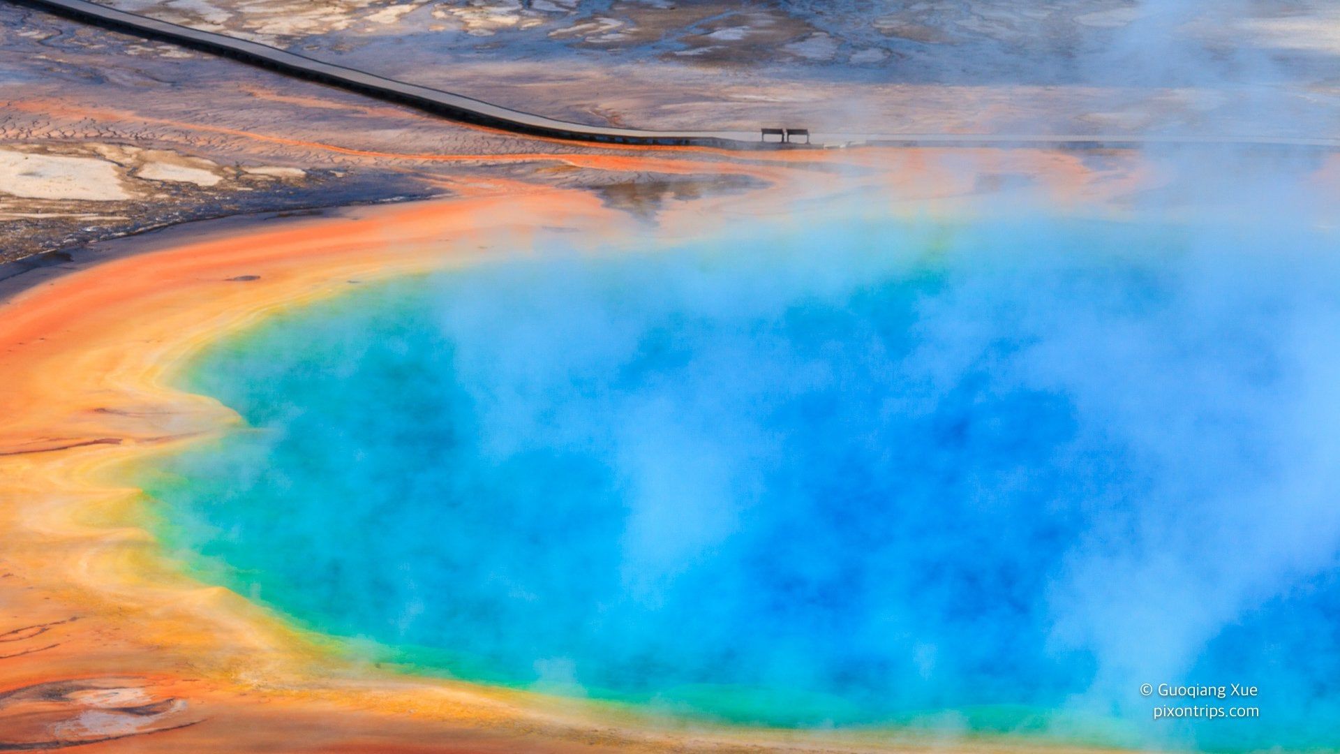 Grand Prismatic Spring Sunset Wallpapers - Wallpaper Cave