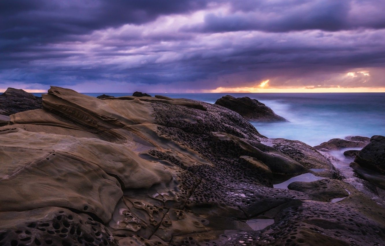 Relief Rocks Coast Clouds HD Wallpapers - Wallpaper Cave