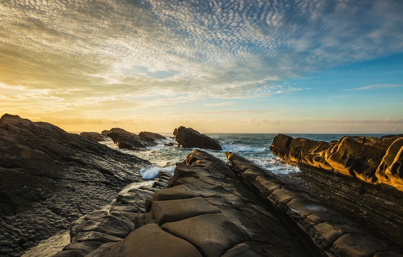 Relief Rocks Coast Clouds HD Wallpapers - Wallpaper Cave