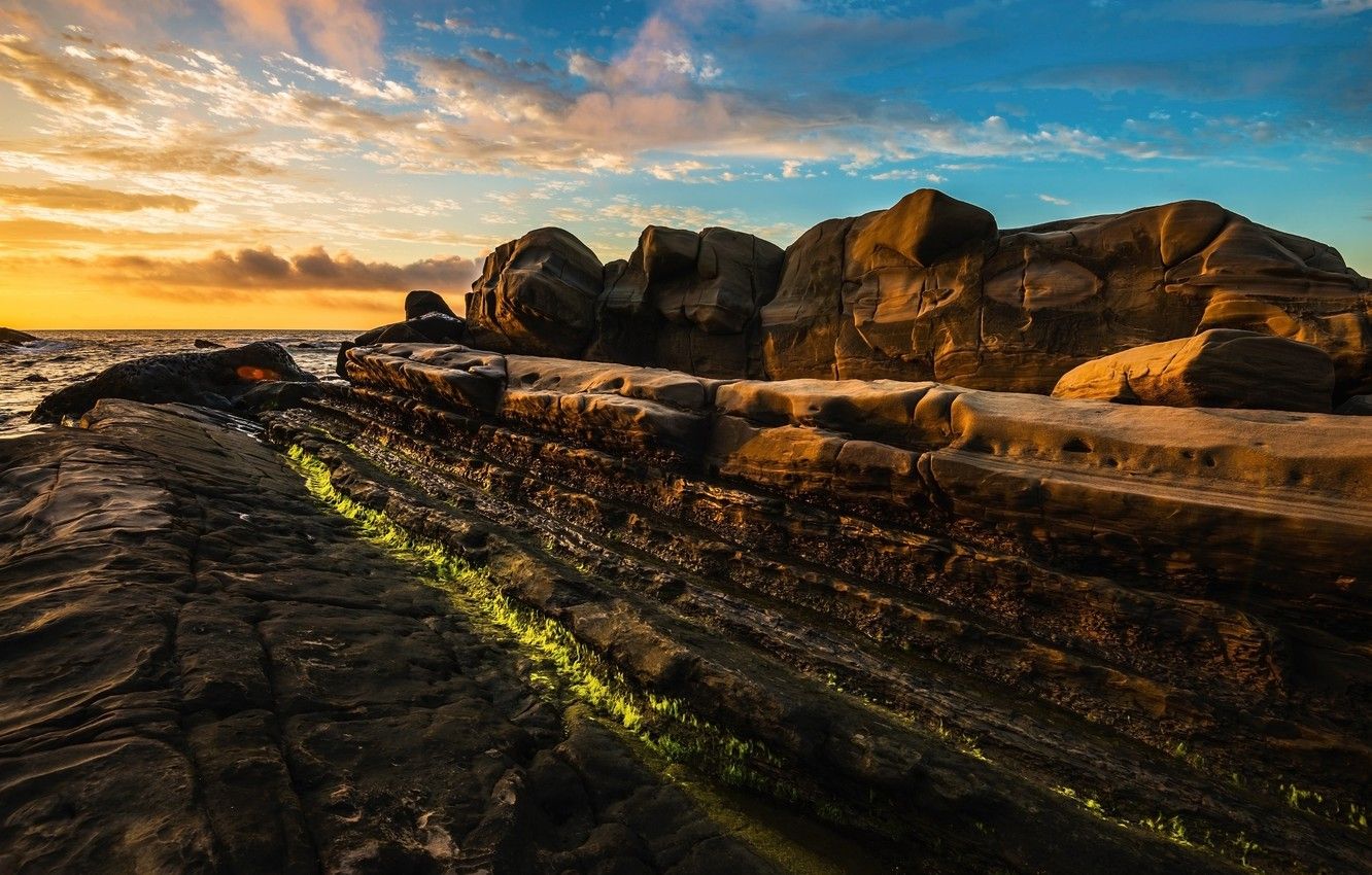 Relief Rocks Coast Clouds HD Wallpapers - Wallpaper Cave