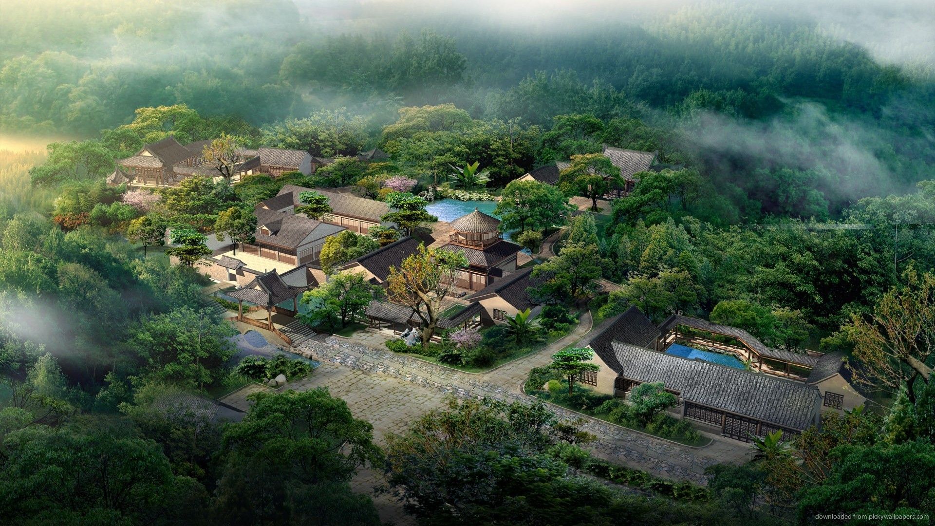 Beautiful Village View Wallpapers - Wallpaper Cave