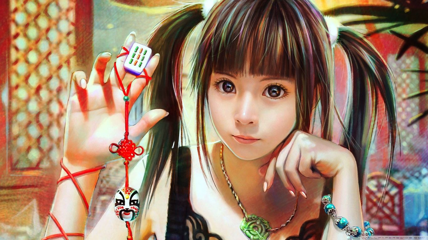 Cute Girl Drawings Desktop Wallpapers - Wallpaper Cave