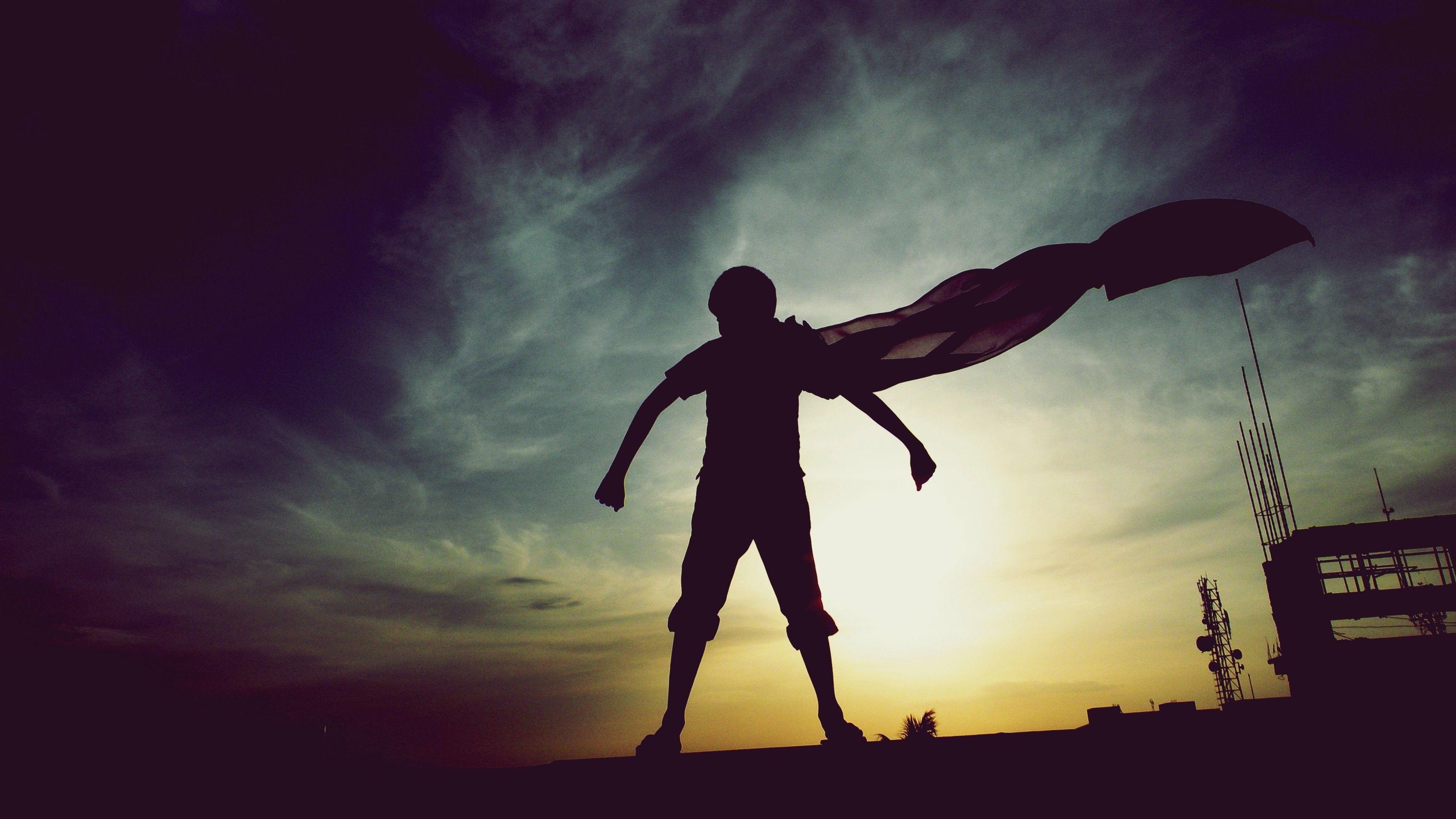 Caped Superhero Silhouette Wallpapers - Wallpaper Cave