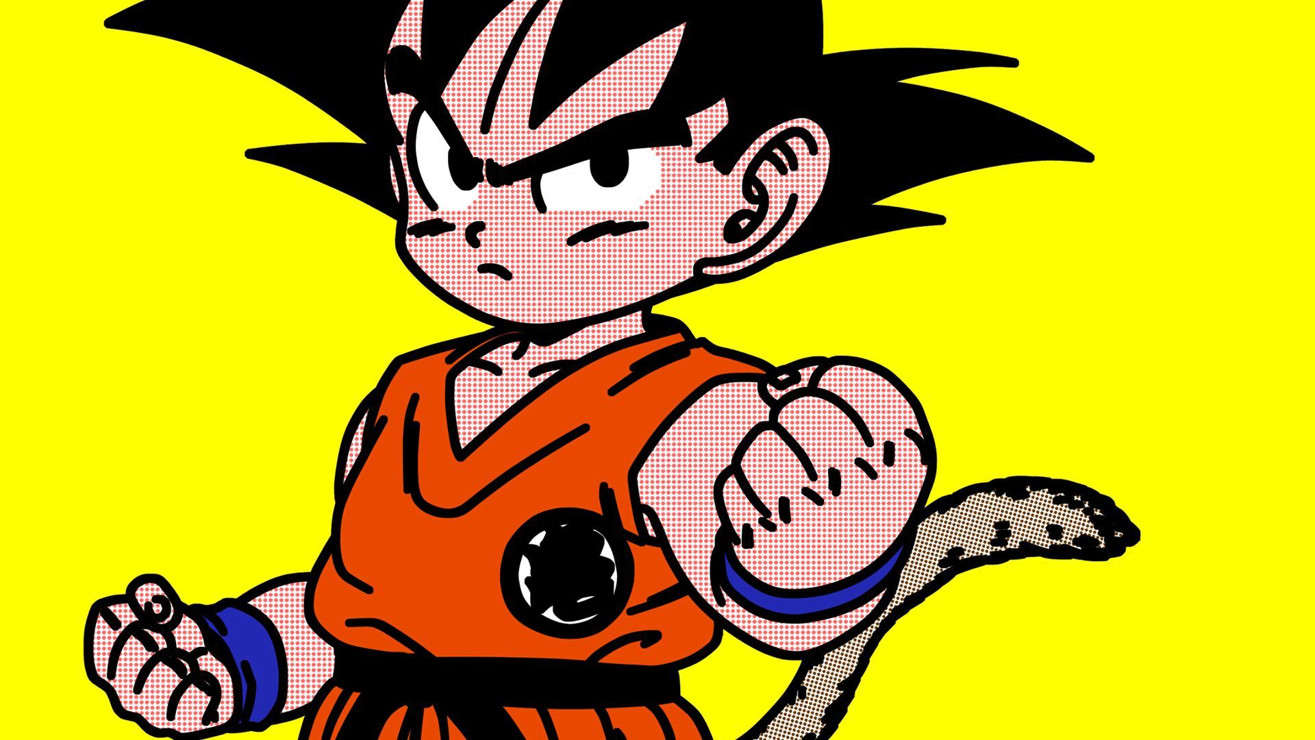 Goku Cartoon Art Wallpapers - Wallpaper Cave