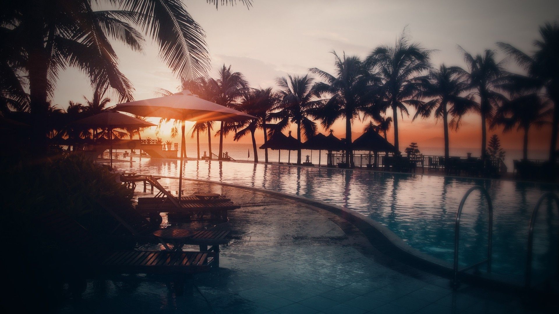 Sunset Pool Wallpapers - Wallpaper Cave
