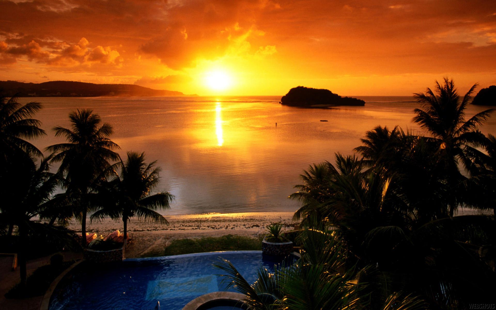 Sunset Pool Wallpapers - Wallpaper Cave