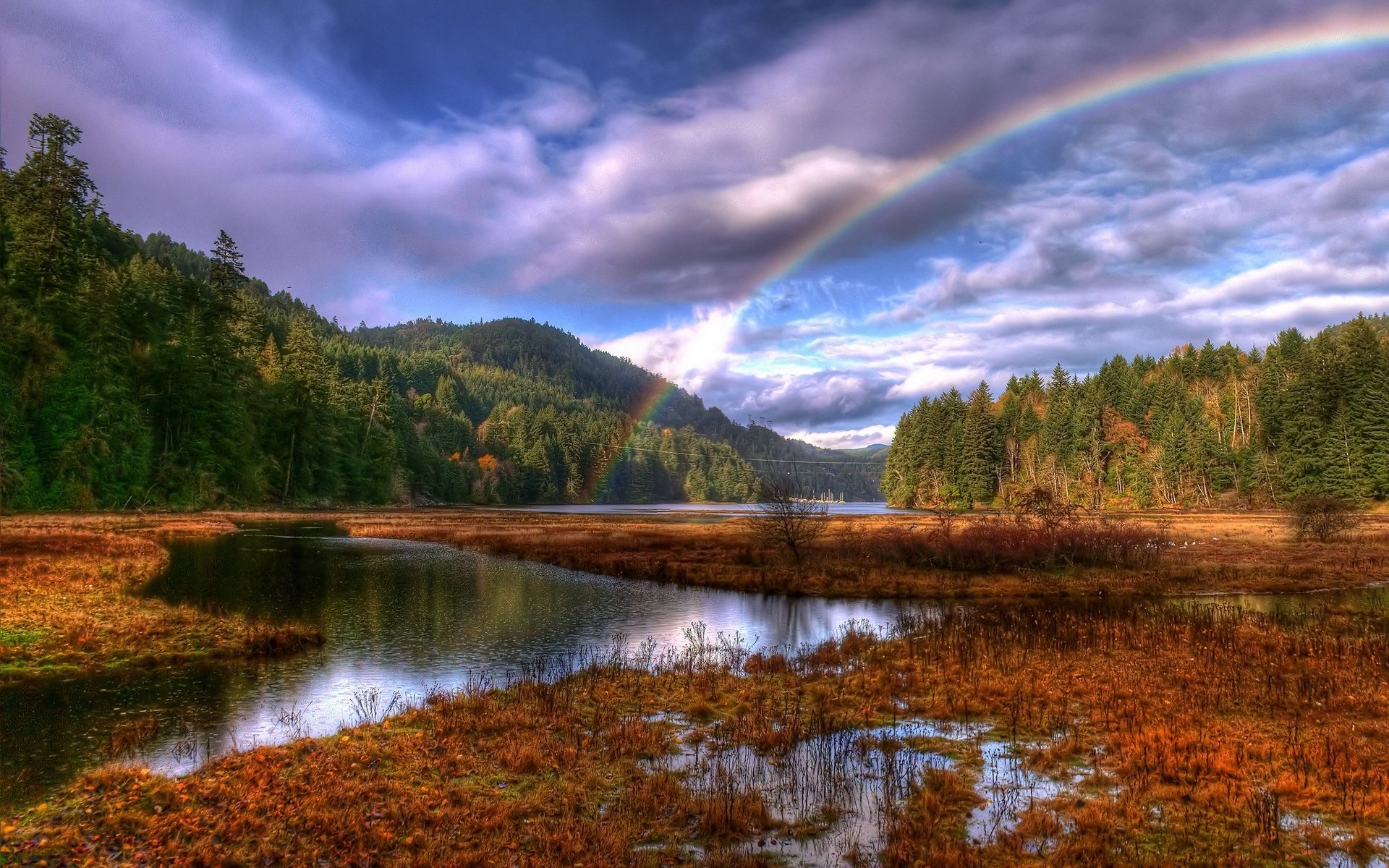 Rainbow Over Autumn Wallpapers - Wallpaper Cave