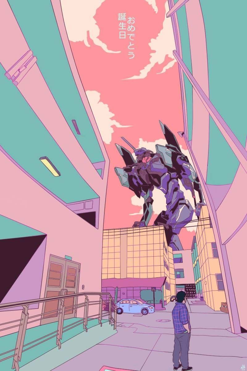 Neon Anime Aesthetic Wallpapers - Wallpaper Cave