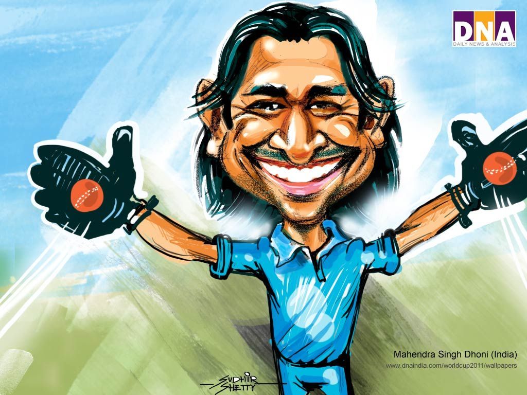 Dhoni Cartoon Wallpapers - Wallpaper Cave