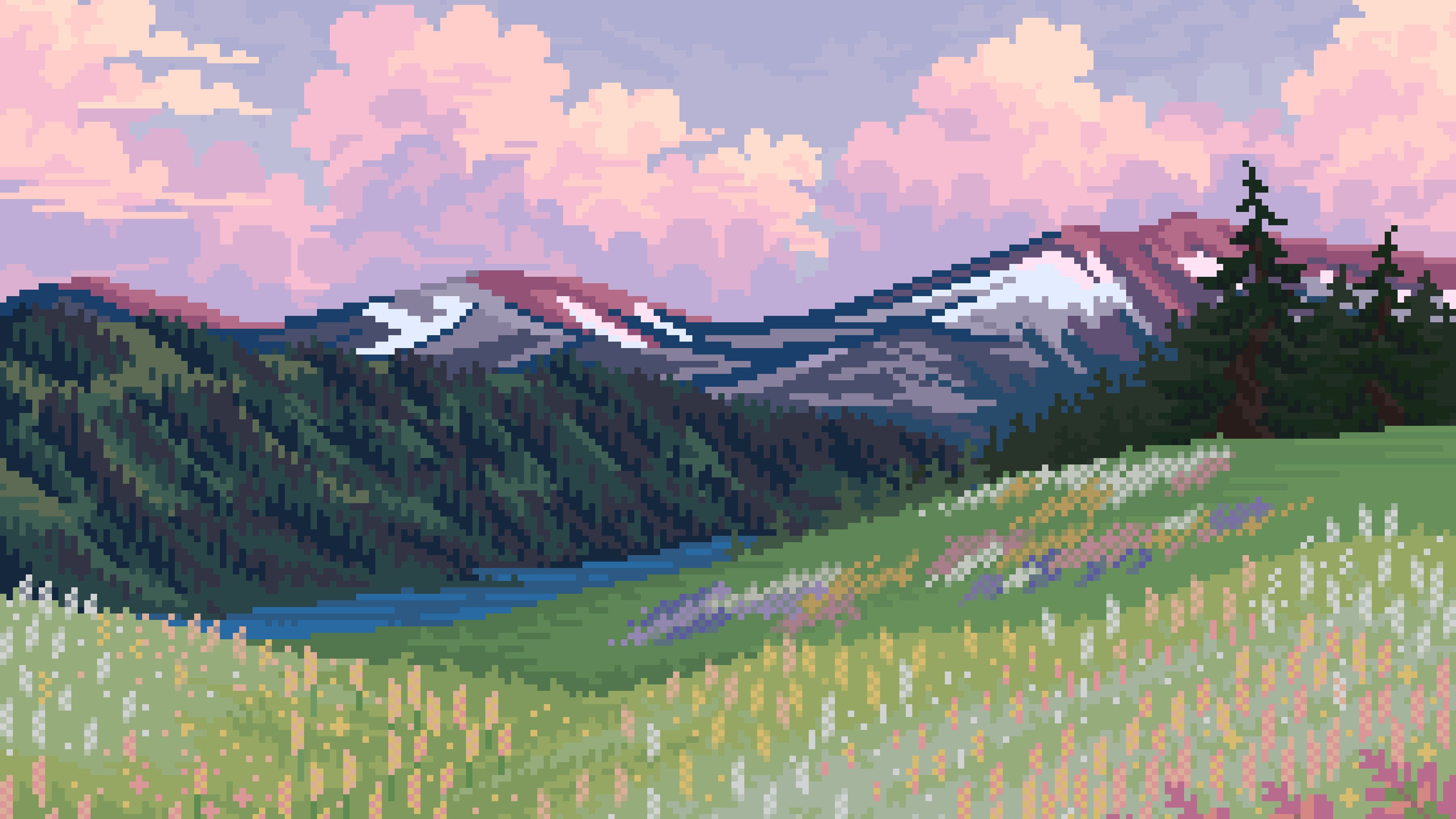 Landscape Pixel Art Wallpapers Wallpaper Cave