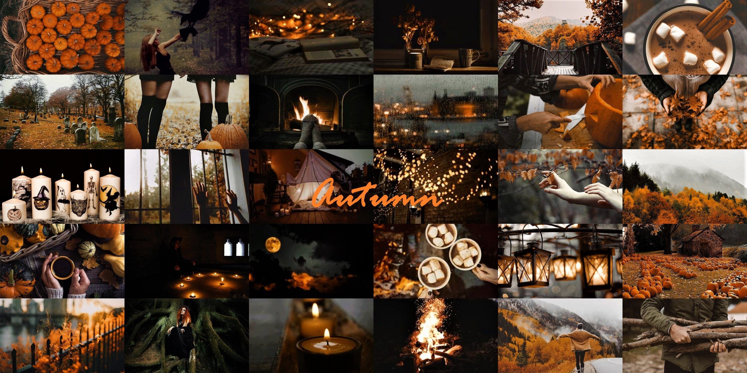 Halloween Aesthetic Collage Wallpapers Wallpaper Cave