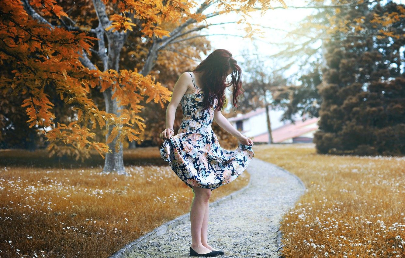 Lady Autumn Path Wallpapers - Wallpaper Cave