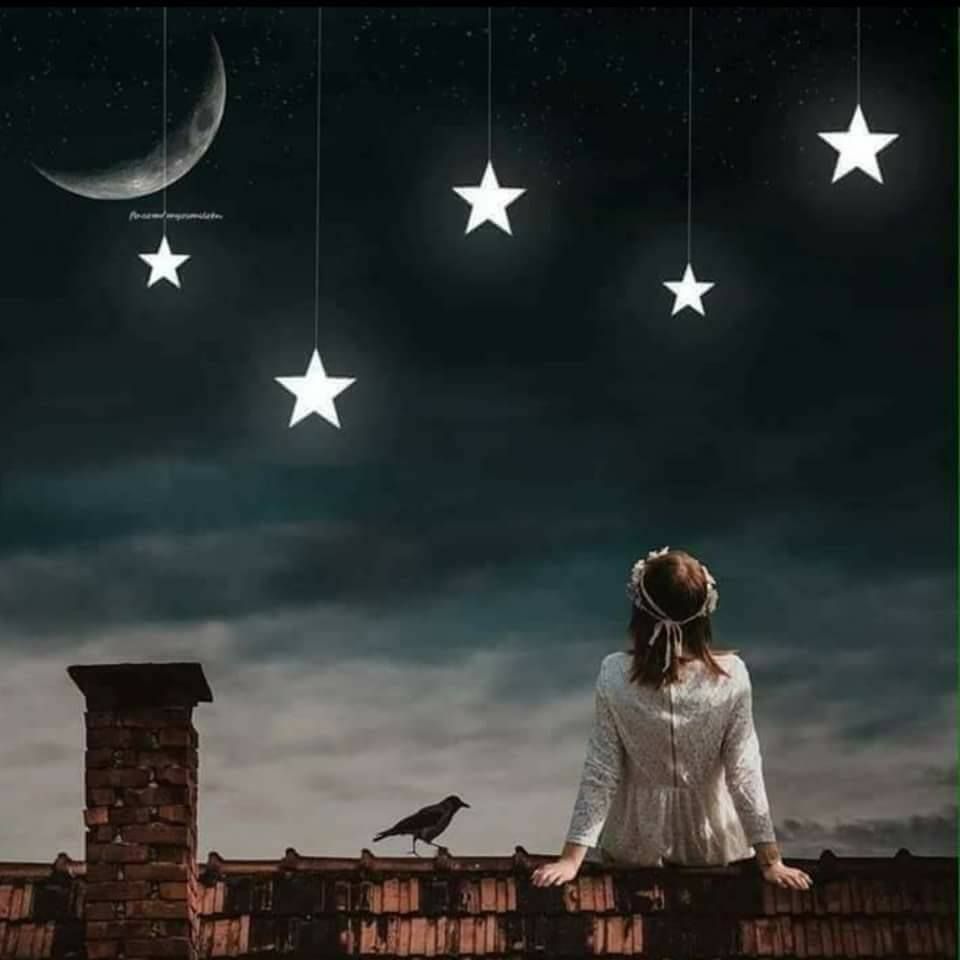 Girl And Moon Night Wallpapers - Wallpaper Cave