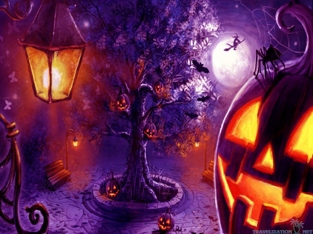 Orange And Purple Halloween Wallpapers - Wallpaper Cave
