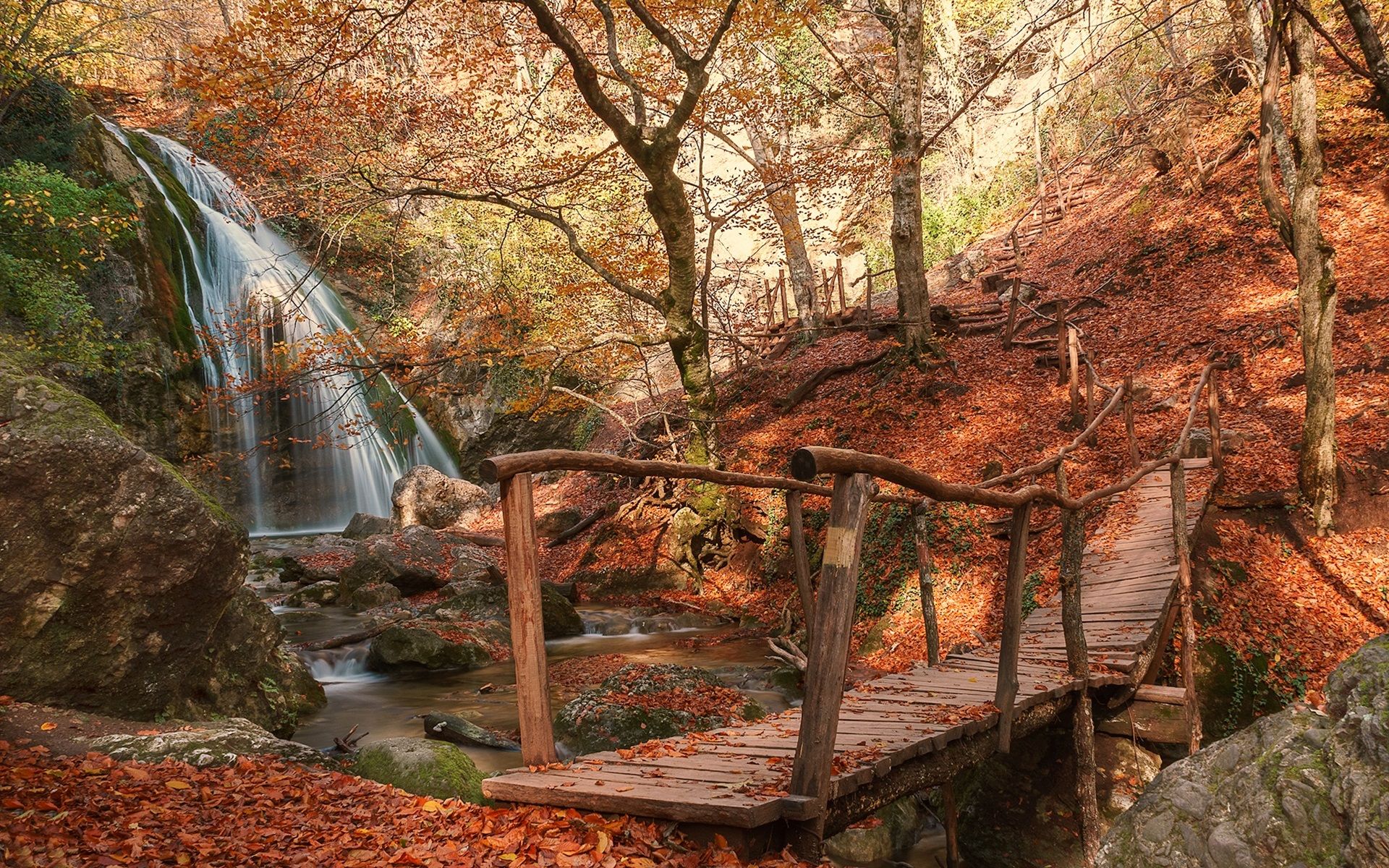 HD Waterfall Autumn Wallpapers - Wallpaper Cave