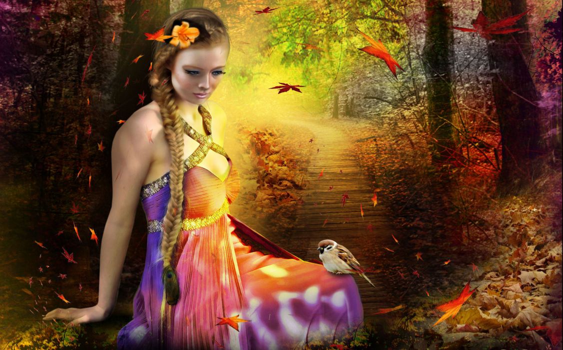 Fall Fantasy Girl Wallpapers - Wallpaper Cave