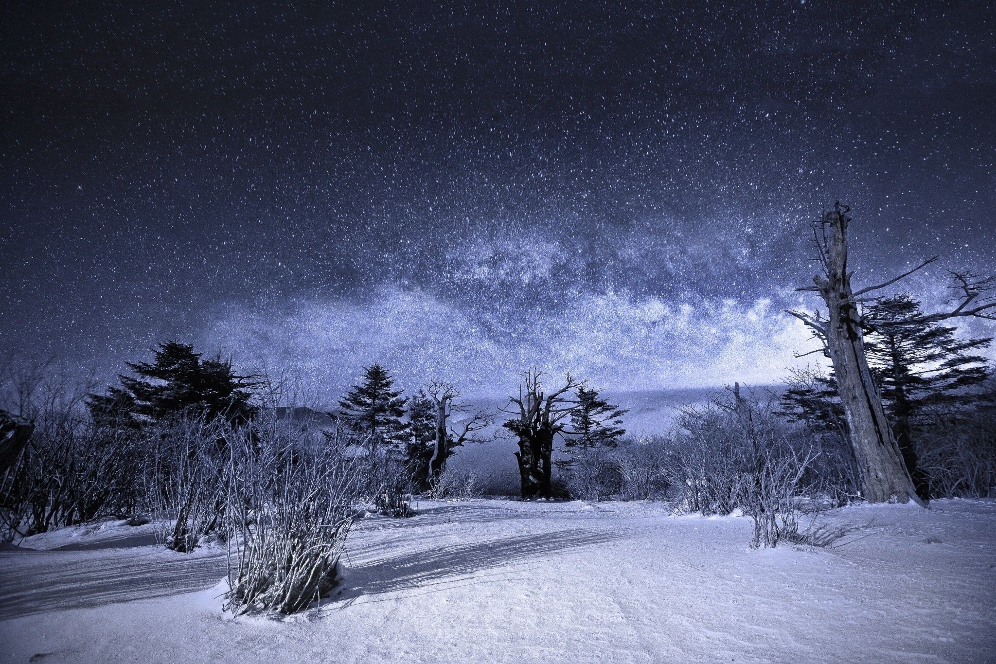 Winter Night Sky Wallpapers - Wallpaper Cave