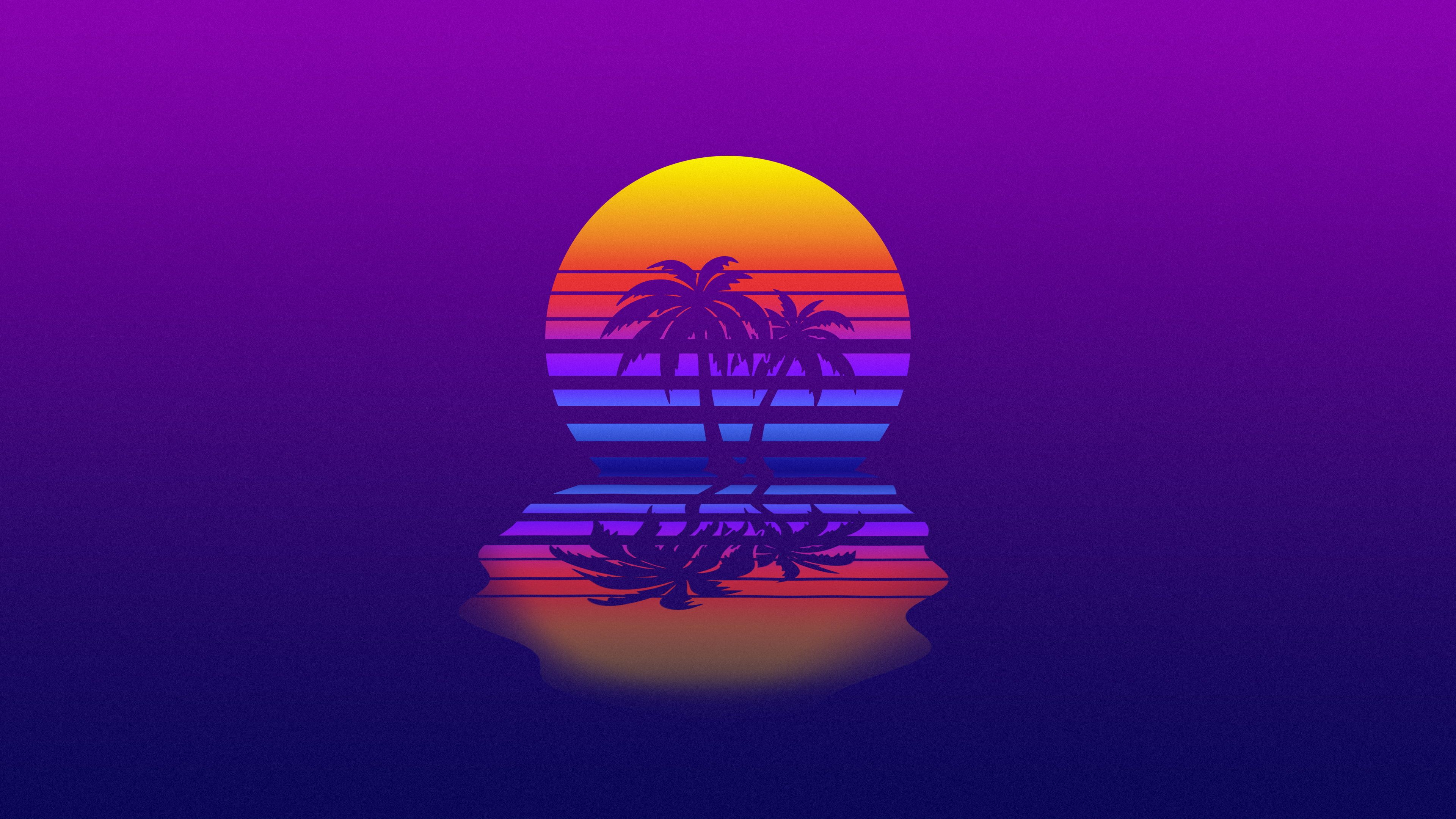 Retro Sunset Dark Wallpapers - Wallpaper Cave