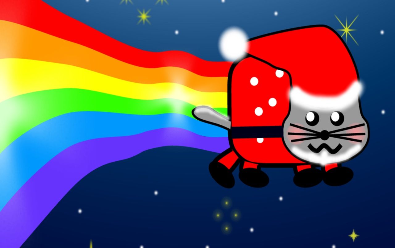 Christmas Cartoon Cats Desktop Wallpapers - Wallpaper Cave