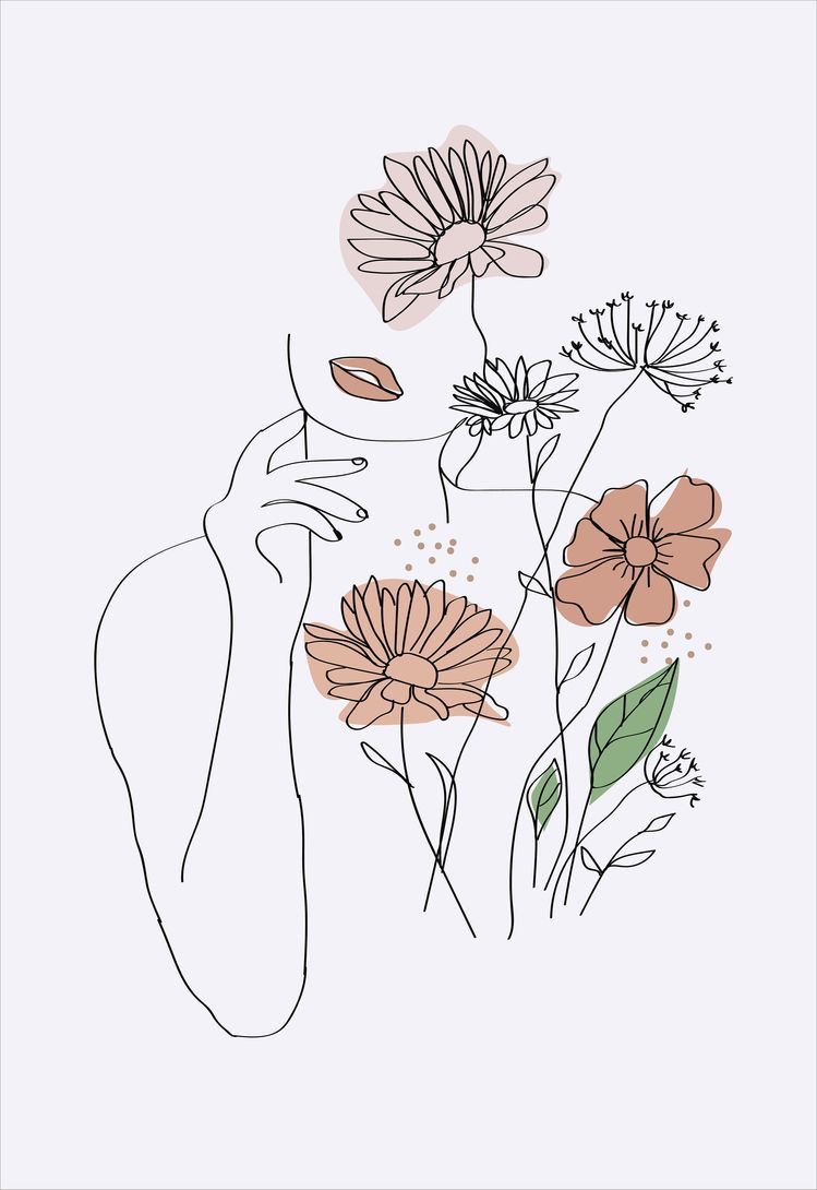 Minimal Drawing Flower Wallpapers - Wallpaper Cave