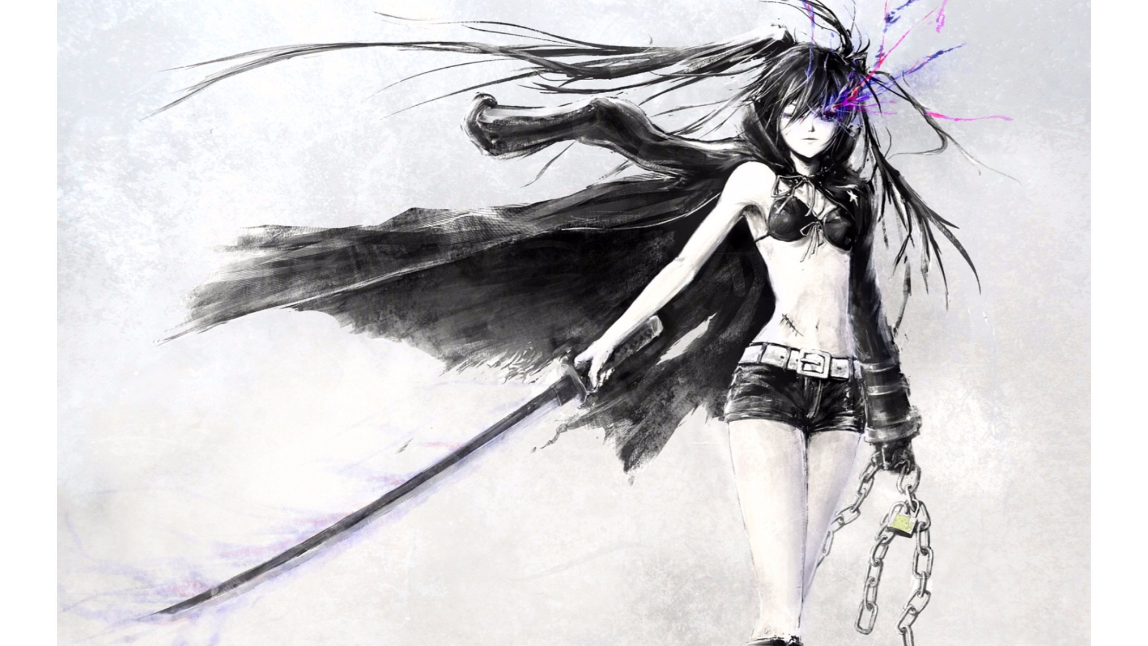 4k Black And White Anime Girl Wallpapers Wallpaper Cave