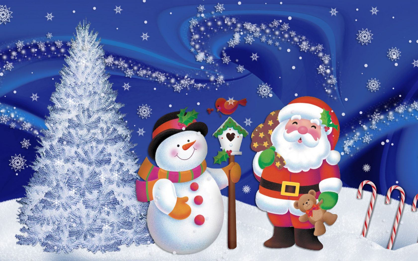 Cartoon Santa Christmas Wallpapers - Wallpaper Cave