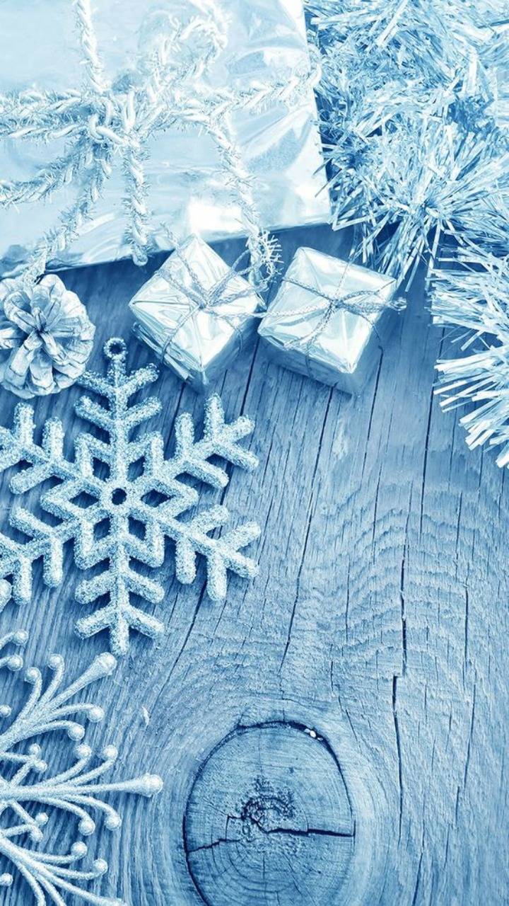 Aesthetic Christmas Blue Wallpapers - Wallpaper Cave