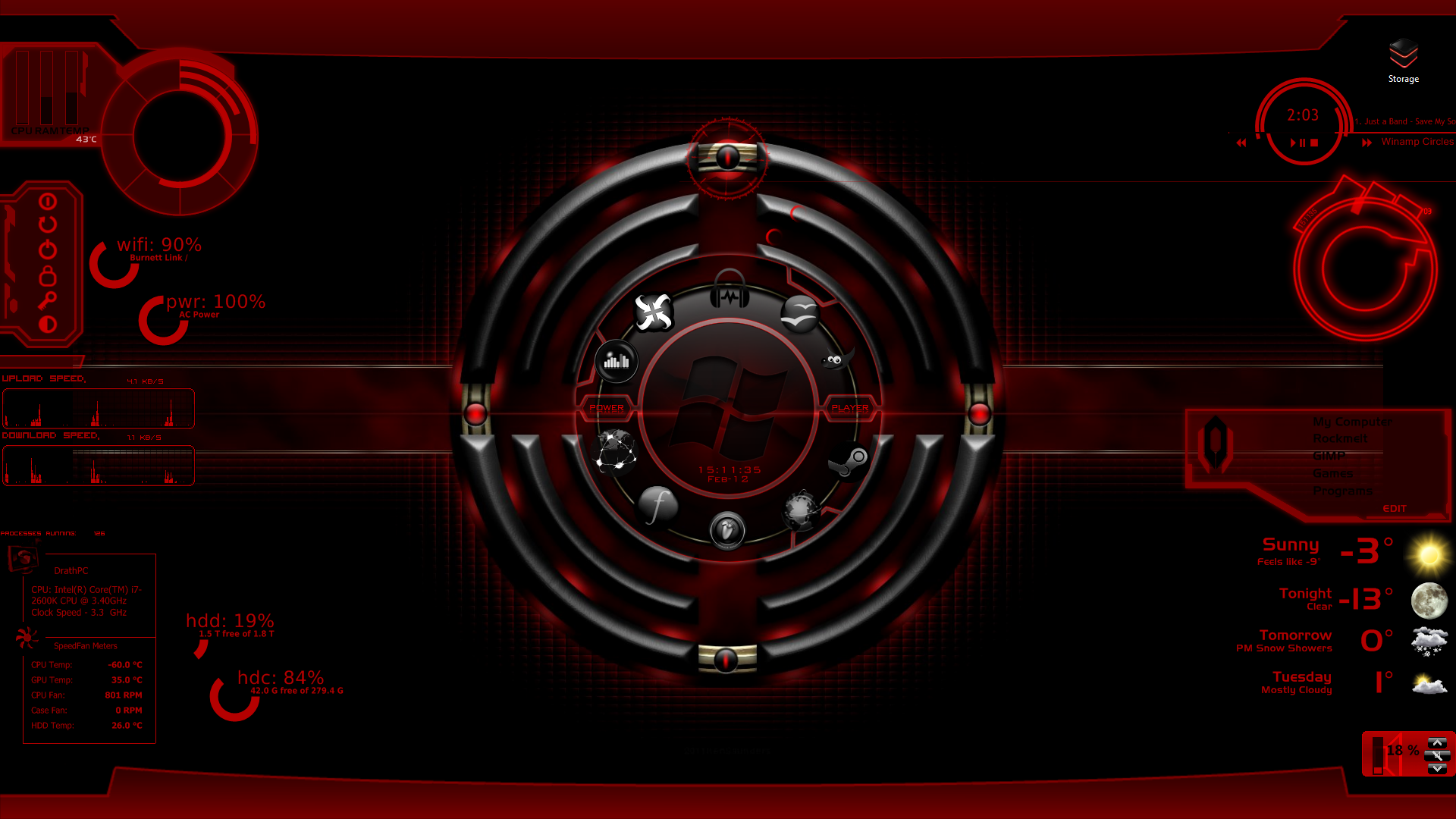 Red And Black Windows 7 Themes