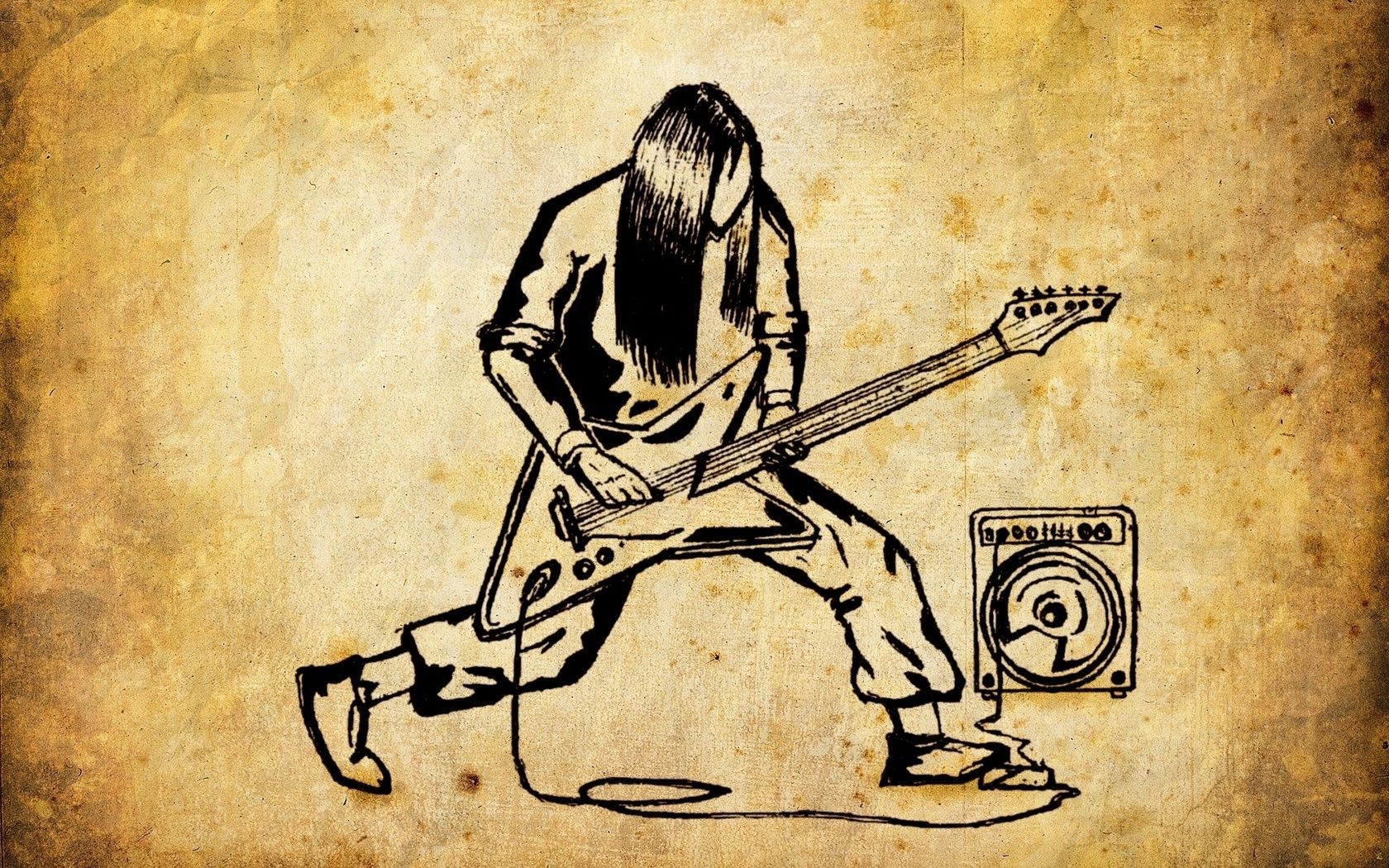 Guitar Cartoon Wallpapers - Wallpaper Cave