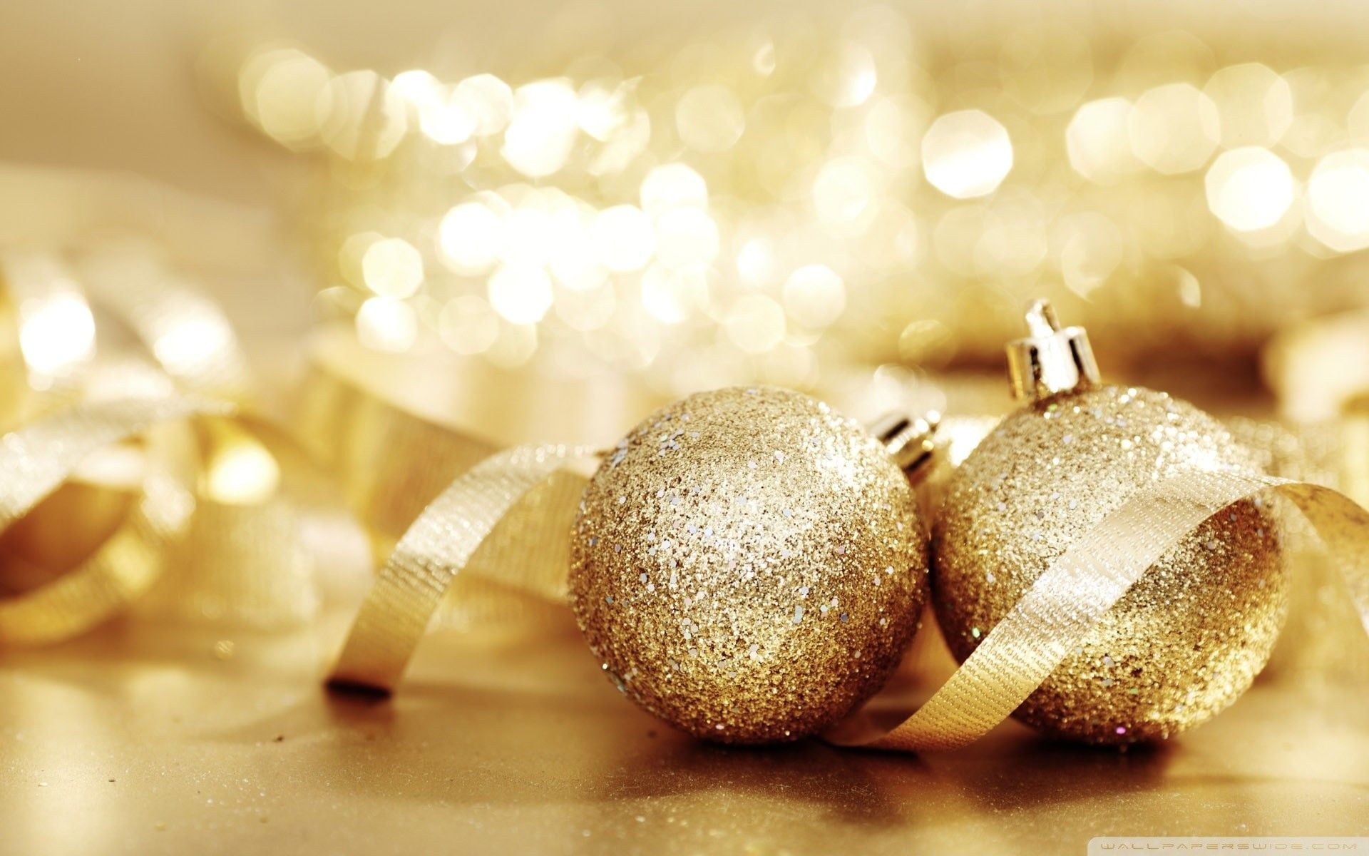 Christmas Golden Balls Wallpapers - Wallpaper Cave