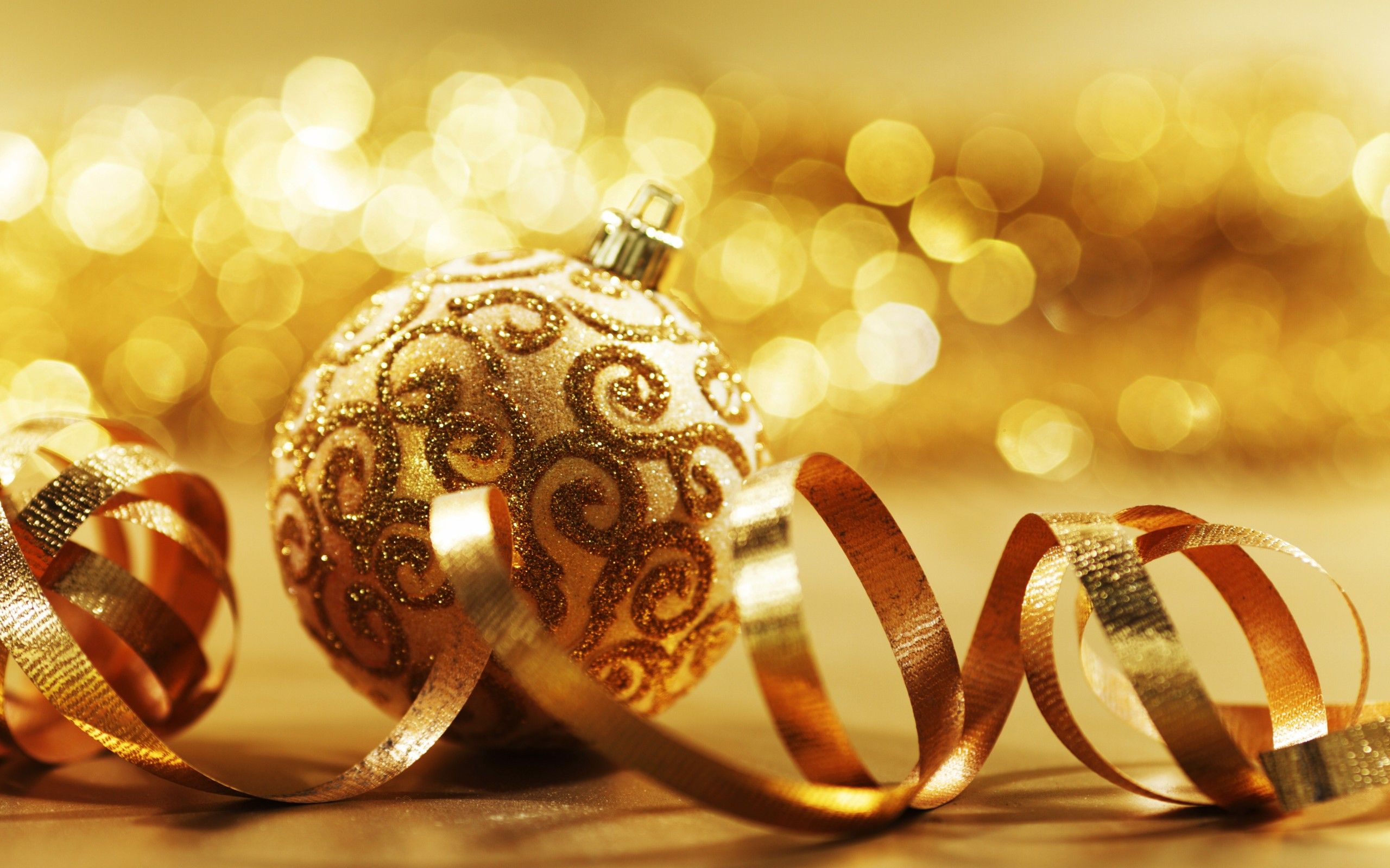 Christmas Golden Balls Wallpapers - Wallpaper Cave