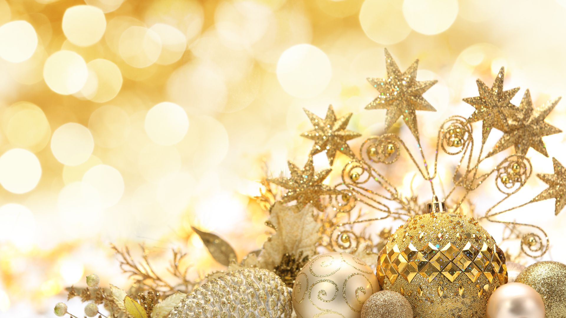 Christmas Golden Balls Wallpapers - Wallpaper Cave