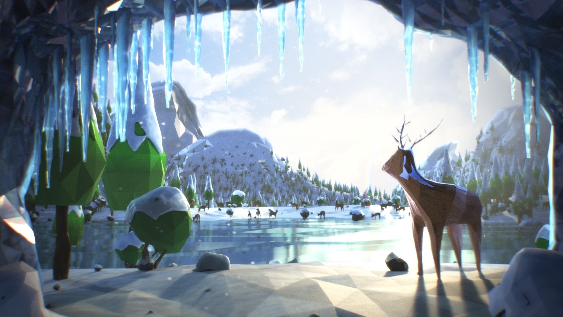 Low Poly Winter Wallpapers - Wallpaper Cave