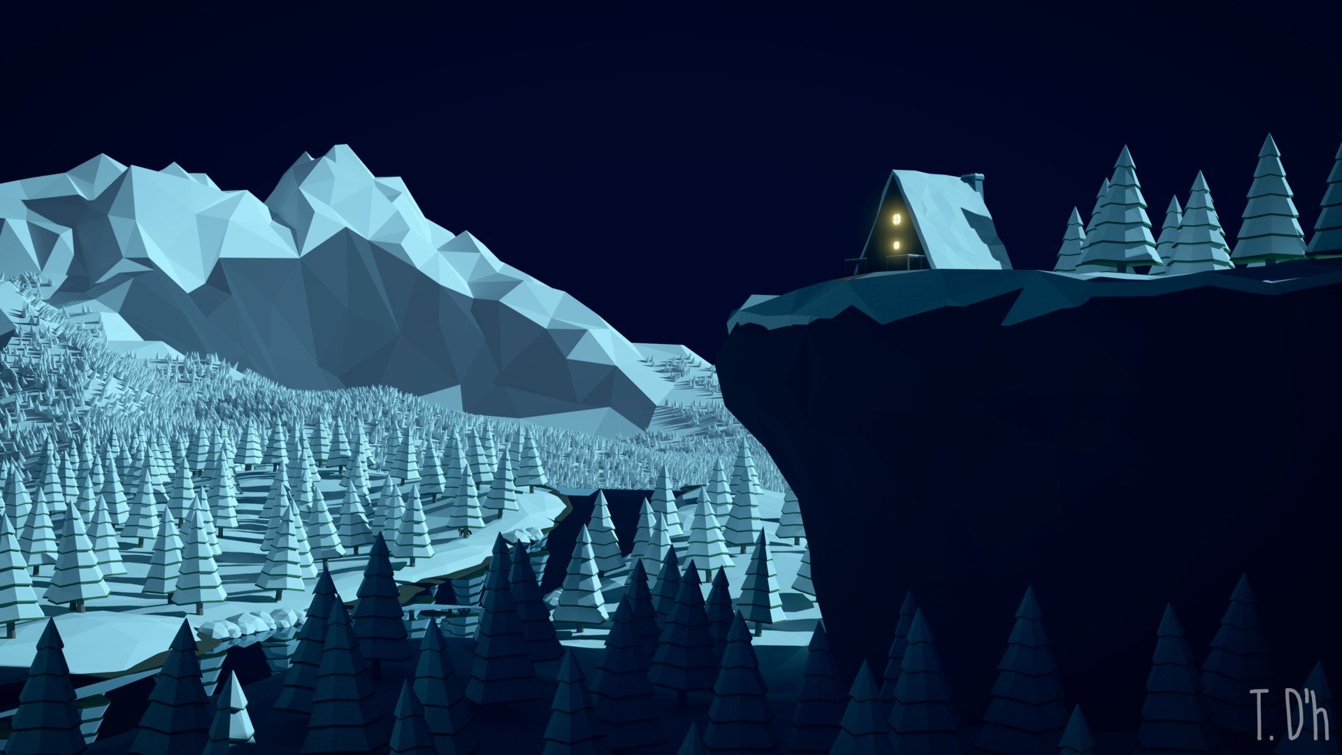 Low Poly Winter Wallpapers - Wallpaper Cave