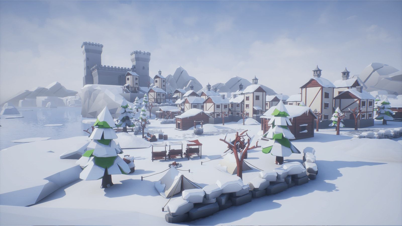 Low Poly Winter Wallpapers - Wallpaper Cave