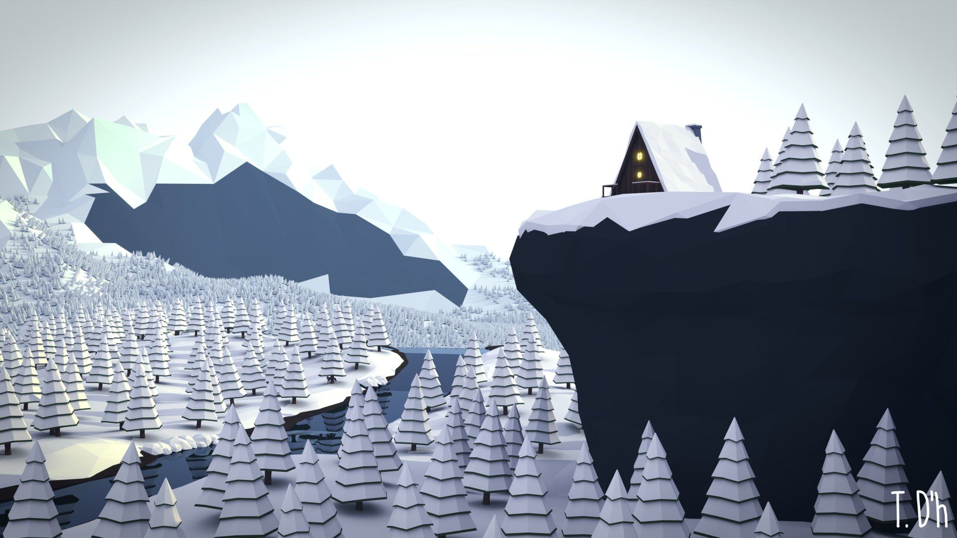 Low Poly Winter Wallpapers - Wallpaper Cave