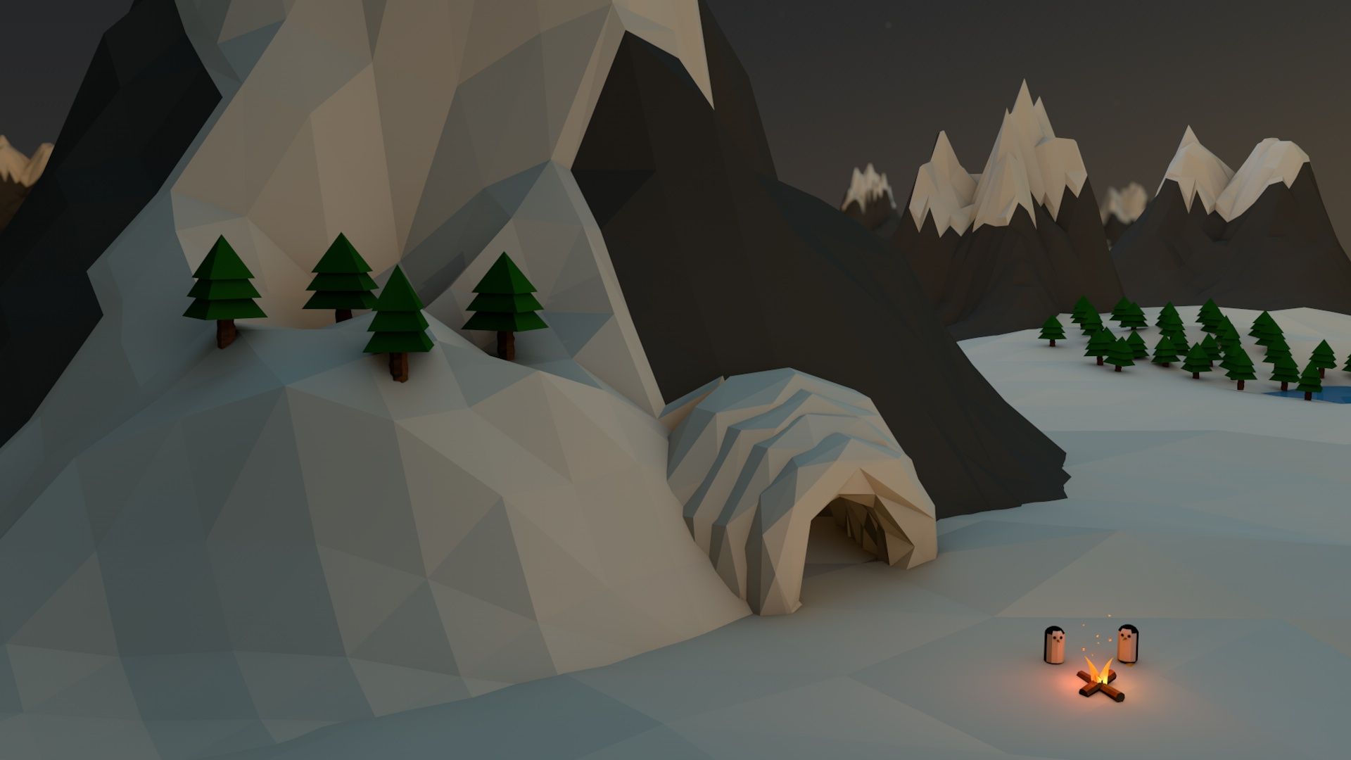 Low Poly Winter Wallpapers - Wallpaper Cave