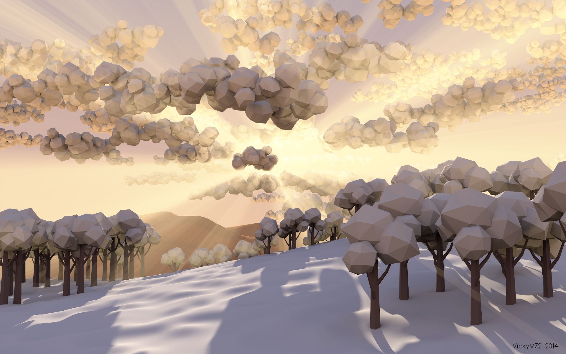 Low Poly Winter Wallpapers - Wallpaper Cave
