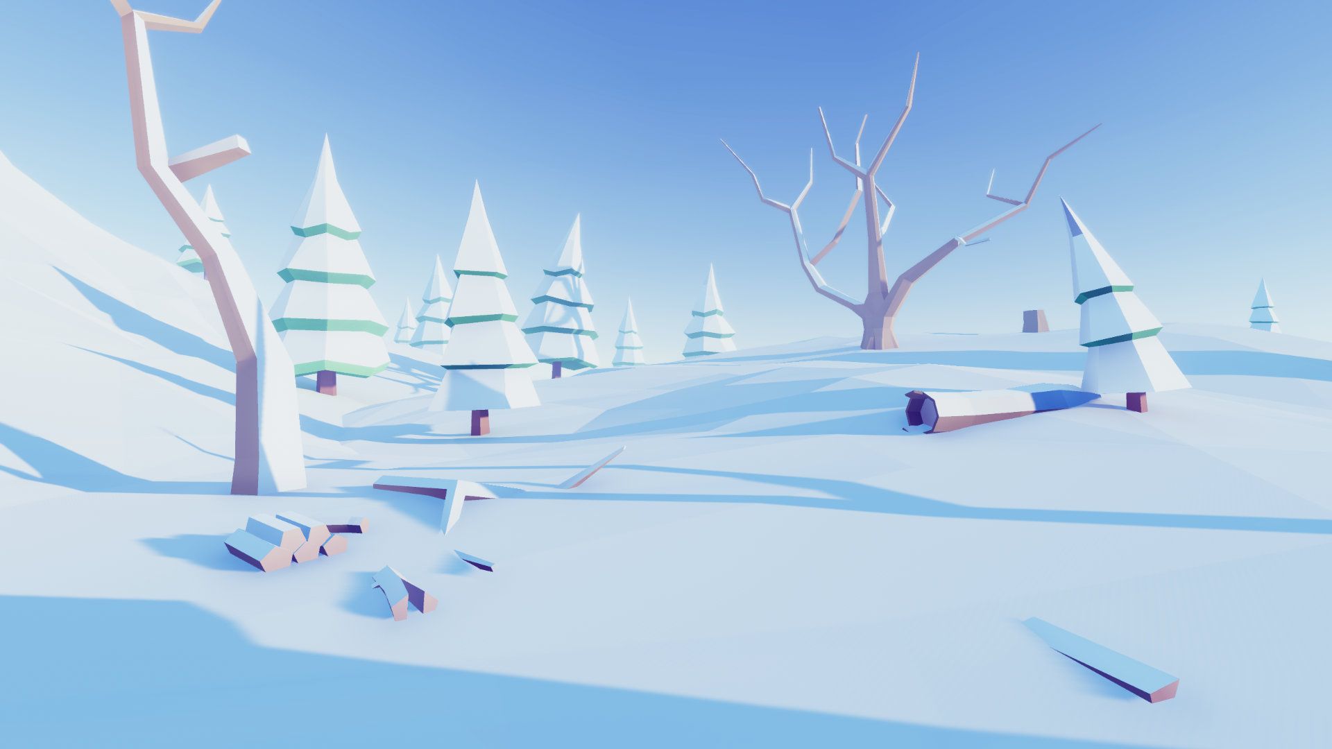 Low Poly Winter Wallpapers - Wallpaper Cave
